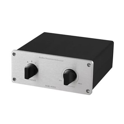 1 to 3 XLR Audio Switch, 3-Channel Stereo Passive Selector, Balanced ...
