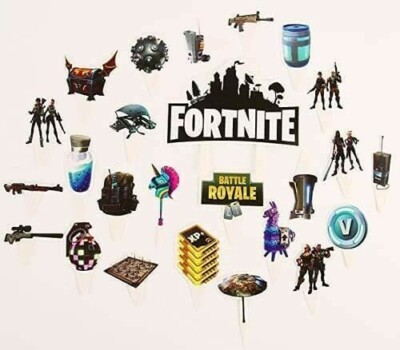 25PCS Fortnite Battle Royale Game Cake & Cupcake Toppers For Birthday ...