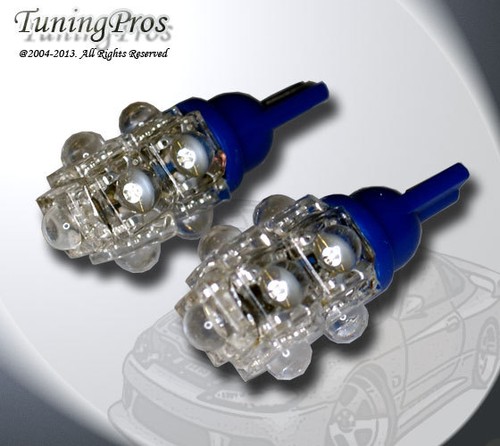 2pcs of T10 Wedge LED Parking Light 9 Flux Blue Light Bulbs One Pair ...