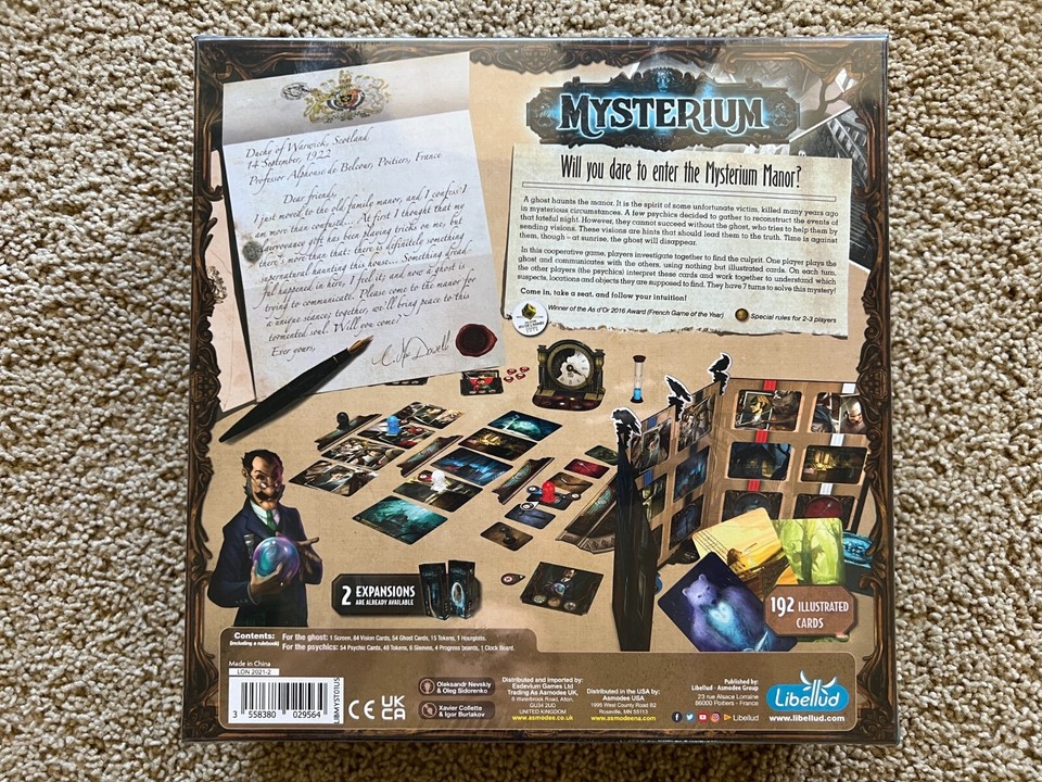 Mysterium Board Game (Brand New, Sealed) 3558380029564| eBay
