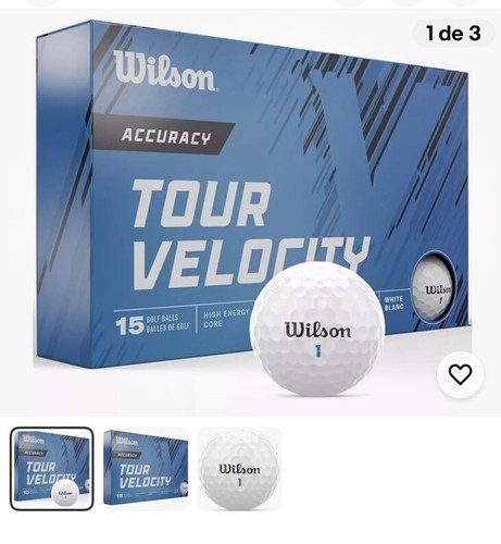WILSON 2025 TOUR VELOCITY ACCURACY GOLF BALLS / 15 BALL PACK / MULTIBUY ...