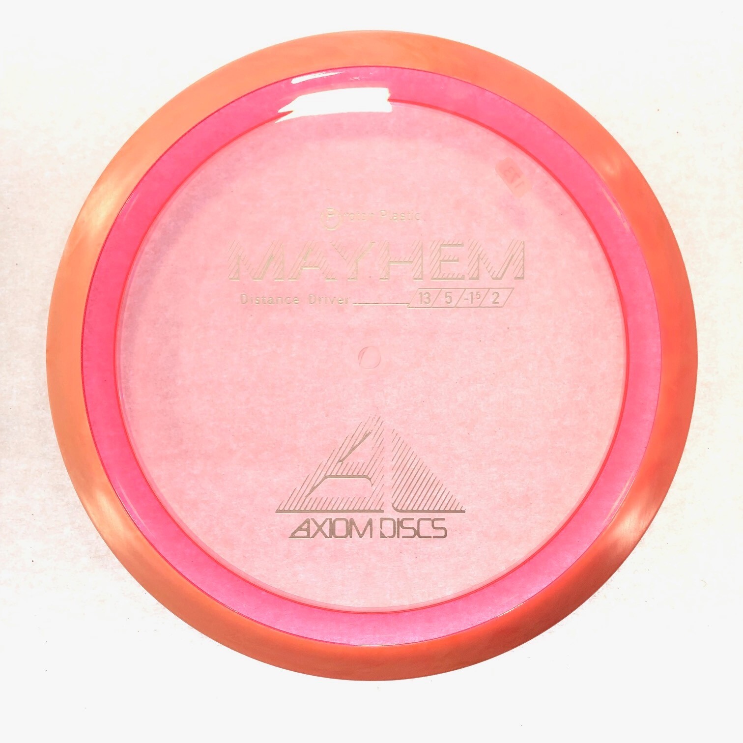 DISC GOLF AXIOM PROTON MAYHEM STABLE DISTANCE DRIVER 173g PINK W/ SWIRL ...