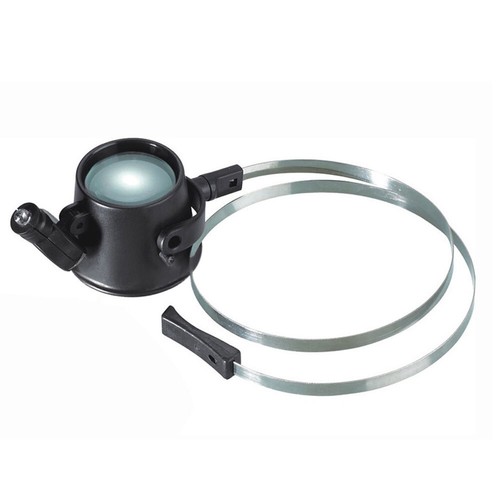 15X Hands Free Jewelry LED Lighted Head Band Metal Magnifier Tool Eye ...