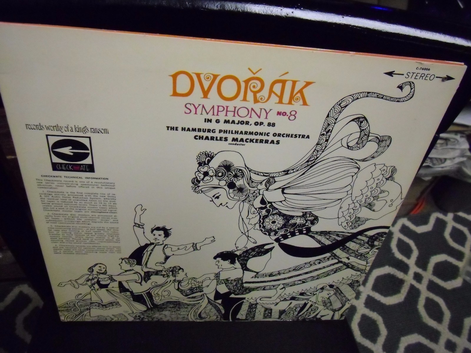 DVORAK Symphony No 8 LP Checkmate EX Charles Mackerras Hamburg ...
