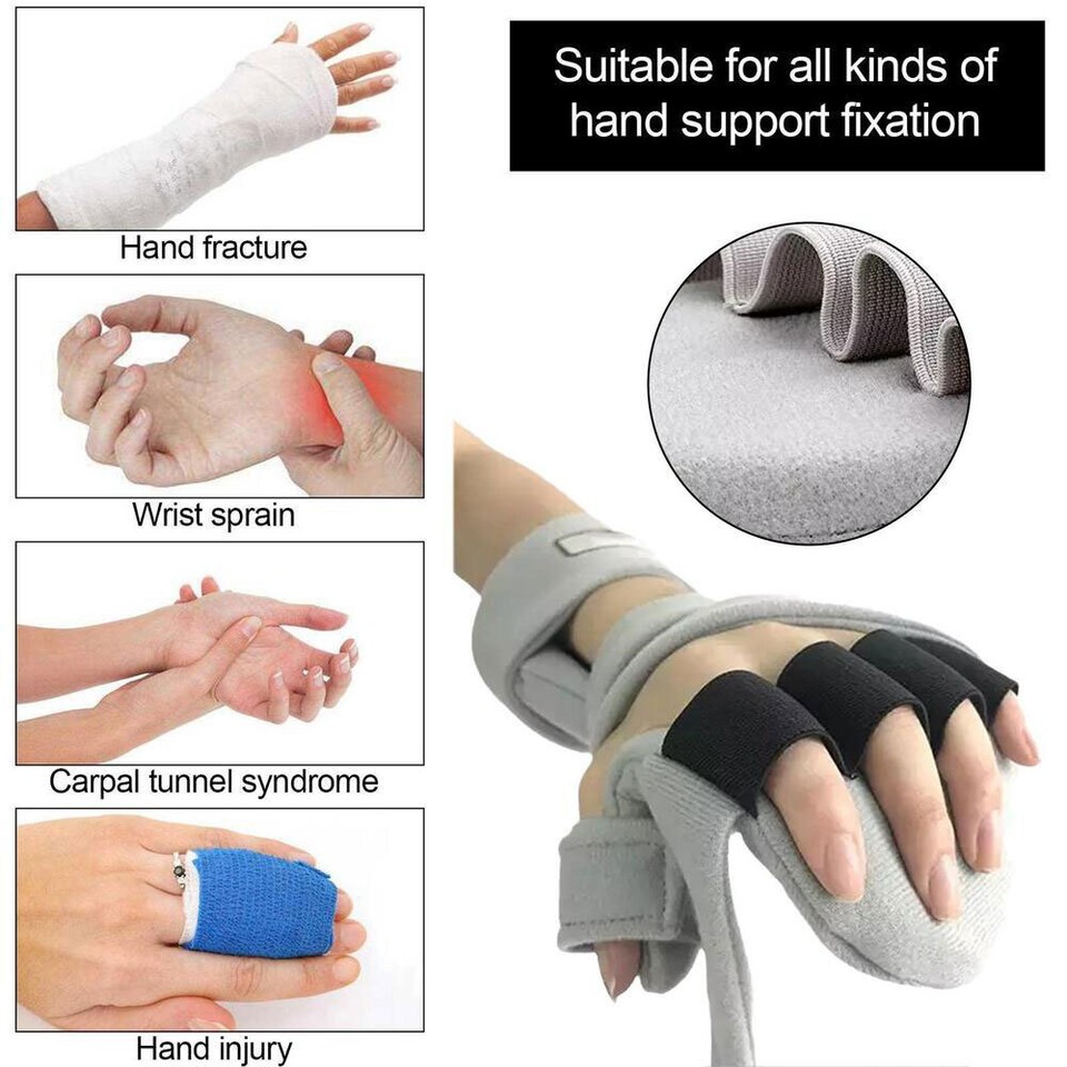 1Pair Resting Hand Splint Stroke Hand Splint Adjustable for Sprain ...