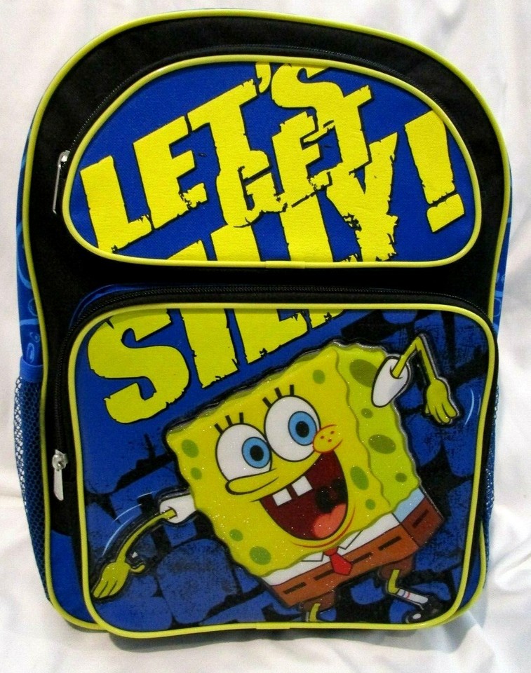 SpongeBob SquarePants Lets Get Silly! 16" Backpack with 2 compartments ...