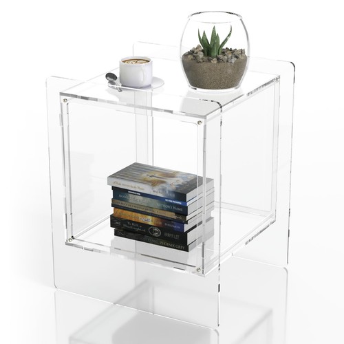 Clear Acrylic Night Stand, 22" Bed Side Table, Clear Acrylic Nightstand Table... | eBay