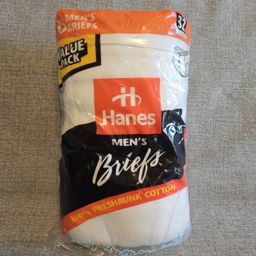 VTG NOS Hanes Briefs Size 32 90s White Cotton Underwear 1997 6pk | eBay
