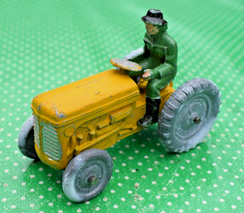 BENBROS vintage diecast FERGUSON FARM TRACTOR + Land Girl DRIVER @1949 ...