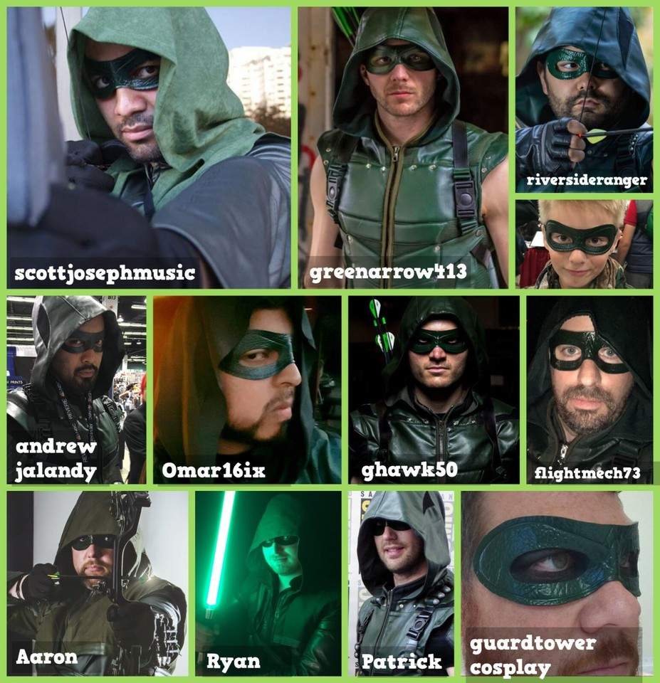 TV's Green Arrow Costume Leather Eye Mask - MOST Authentic - FREE Bonus ...