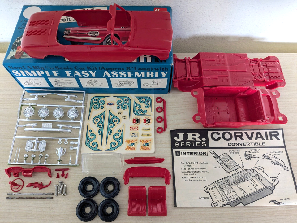 SUPER RARE! ORIGINAL VINTAGE AMT CORVAIR CONVERTIBLE JR KIT *GORGEOUS ...