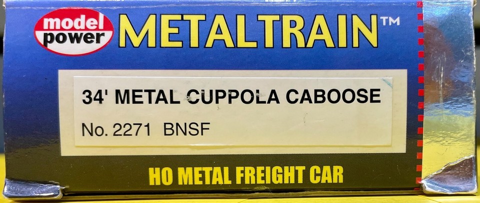 MODEL POWER METAL TRAIN 2271 BNSF 34' METAL CUPPOLA CABOOSE BNSF 12624 ...