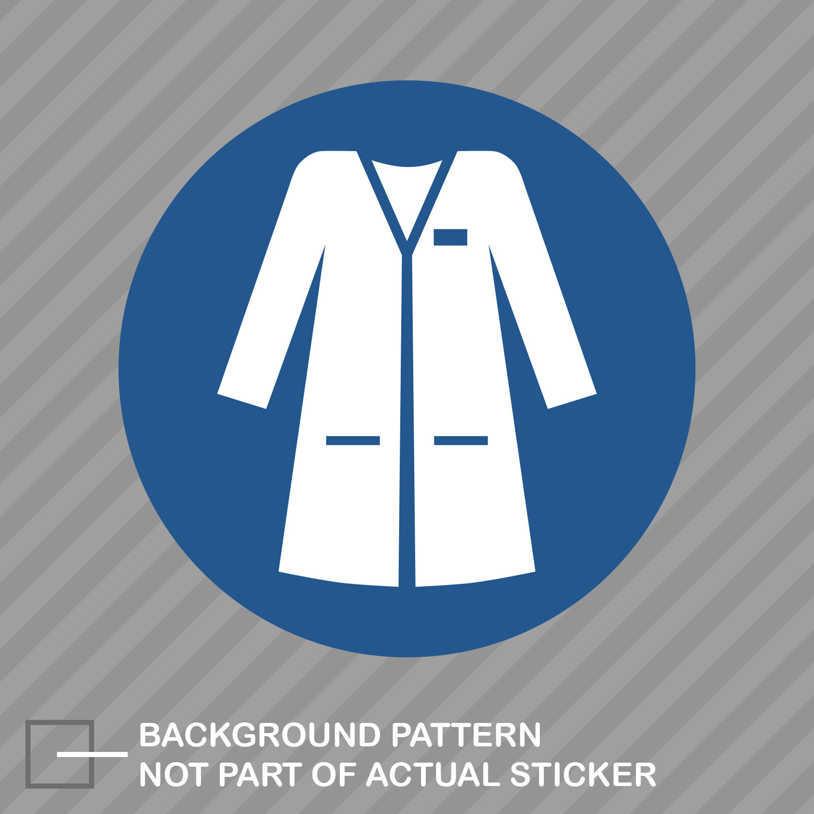 M059 Wear Laboratory Coat Sticker Decal Vinyl iso 7010 mandatory sign ...