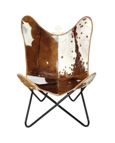 Arm Chair-Goat Hair Leather Home & Office Chair-Folding Butterfly ...