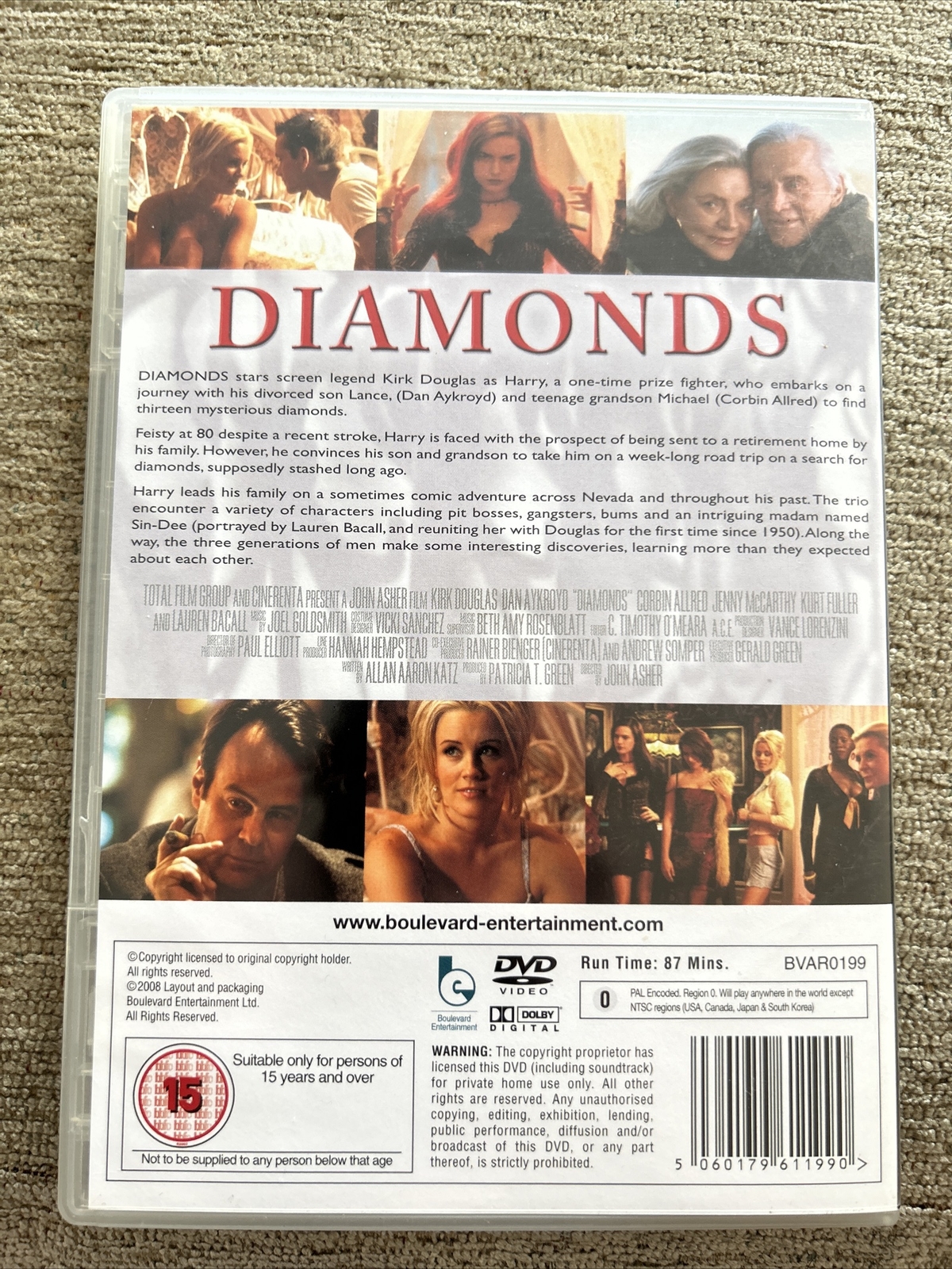 Diamonds (DVD, 2008) Kirk Douglas, Dan Aykroyd & Jenny McCarthy Slim ...
