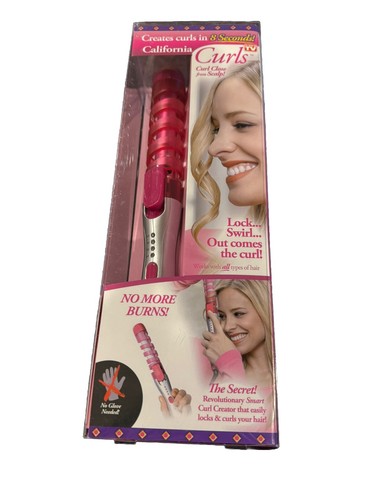 California Curls Adjustable Heat Lock Swirl Curling Iron New In Box ...