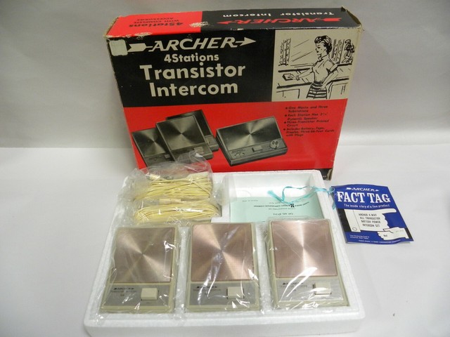 VERY RARE VINTAGE Archer 4-STATION INTERCOM SYSTEM by Tandy Radio Shack ...