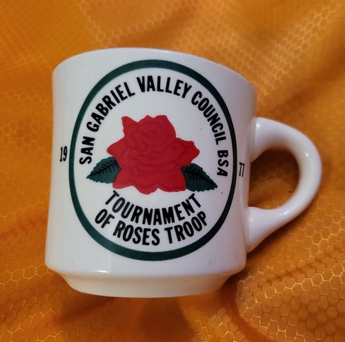 Vintage BSA TOURNAMENT OF ROSES TROOP 1977 Boy Scouts Coffee Mug Cup ...