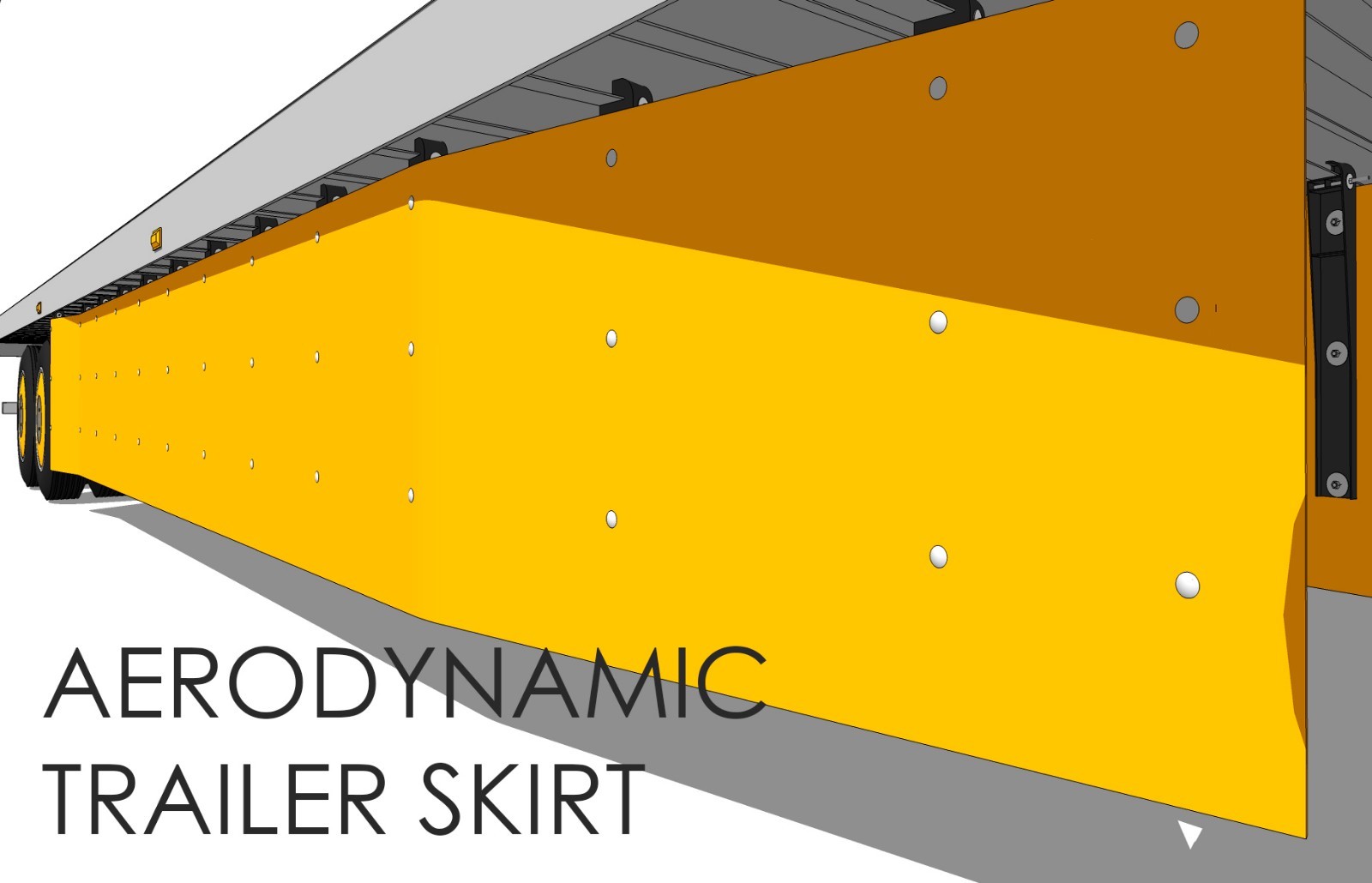 Aerodynamic Trailer Skirt (2) BLACK for Semi-Truck: SAVE FUEL! By ...