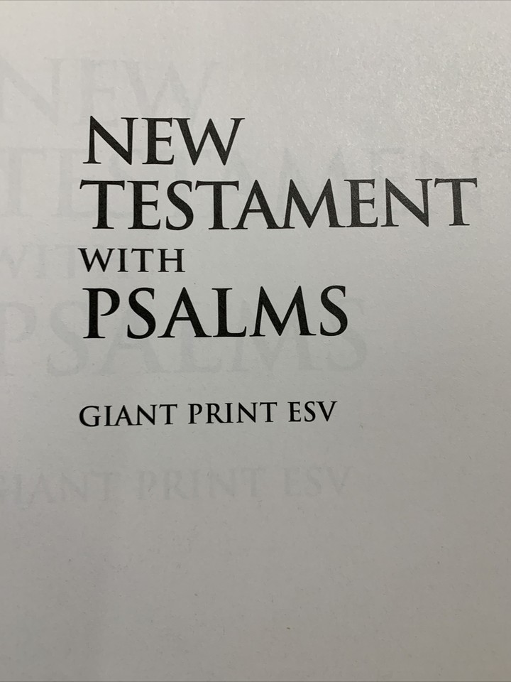 New Testament with Psalms - Giant Print ESV - Paperback 9780758660282 ...