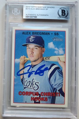 Alex Bregman SIGNED Topps Heritage Minors SL Trading Card Slab Astros ...