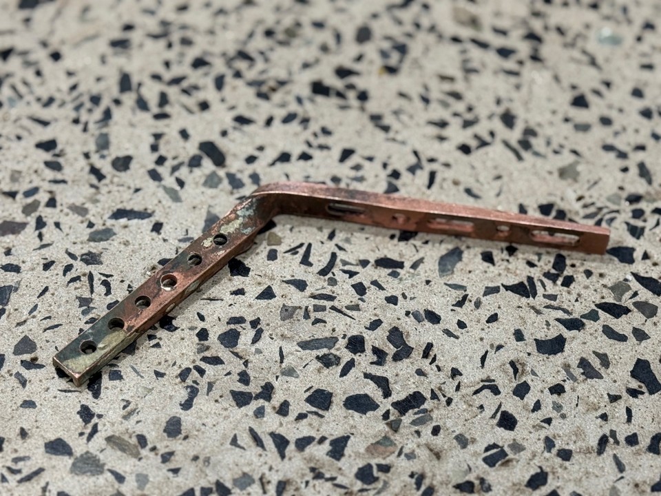 SOLID COPPER GUTTERS #12 Copper Gutter Shank for Sheeting - 4/12 ...