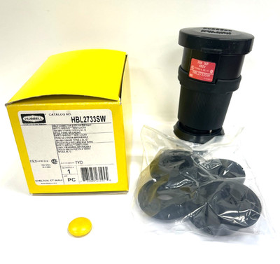 HUBBELL HBL2733SW WATERTIGHT SAFETY SHROUD CONNECTOR 30A 480V AC 3 ...