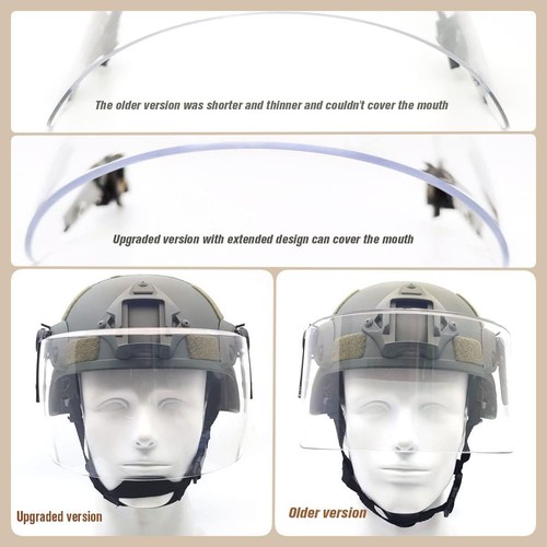 Tactical ACH Airsoft Helmet with Full Face Clear Visor One Size, CT | eBay