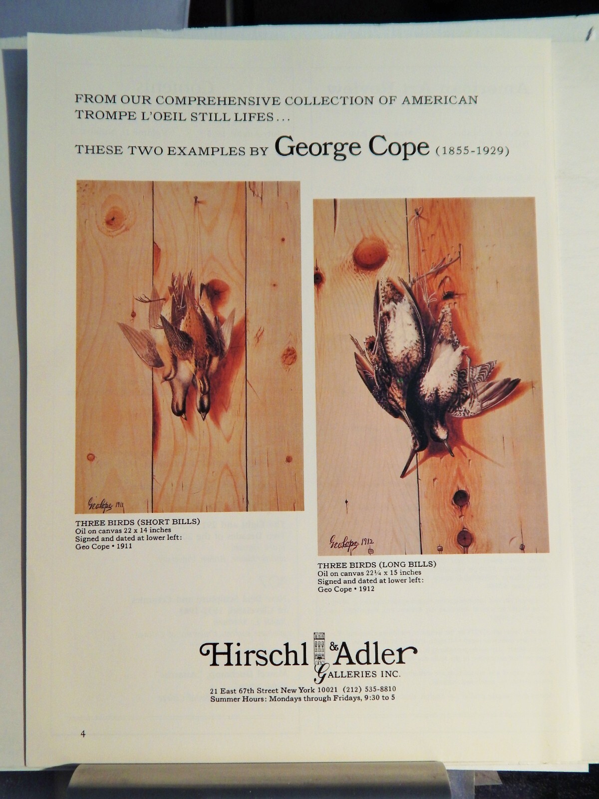 GEORGE COPE ART PIECES ORIG VTG 1975 ADVERTISEMENT, | eBay