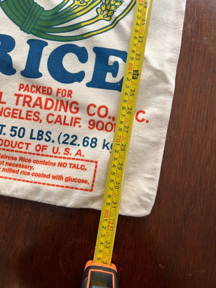 MIYAKO CALROSE RICE BAG (31" x 14") 50 lbs bag - RARE | eBay