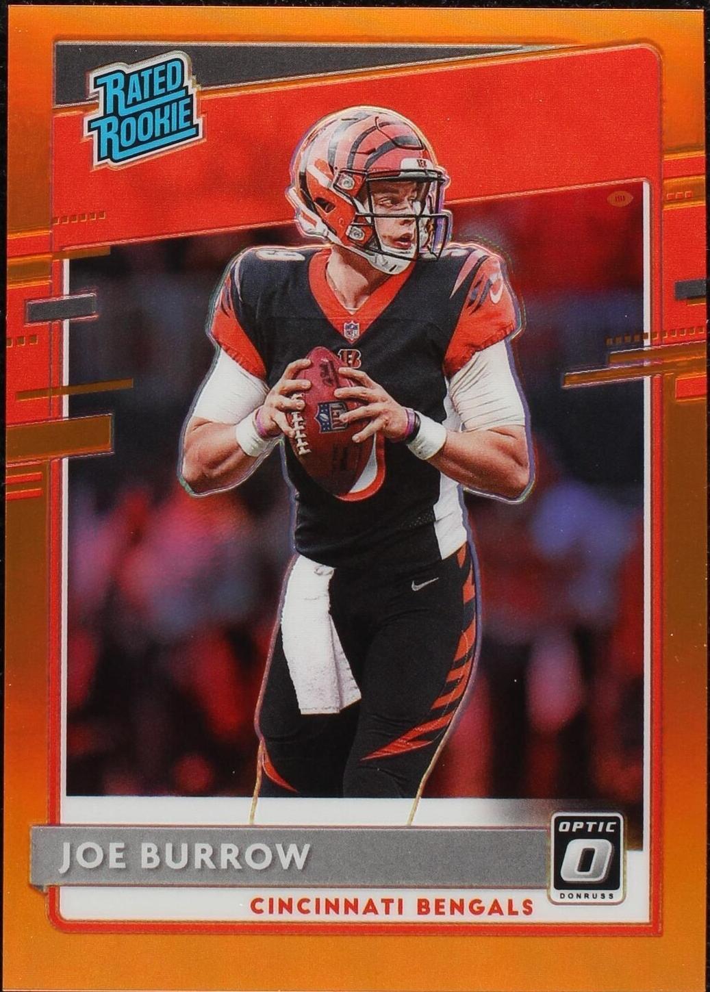 2020 Panini Donruss Optic - Rated Rookies Joe Burrow #151 Orange Prizm ...