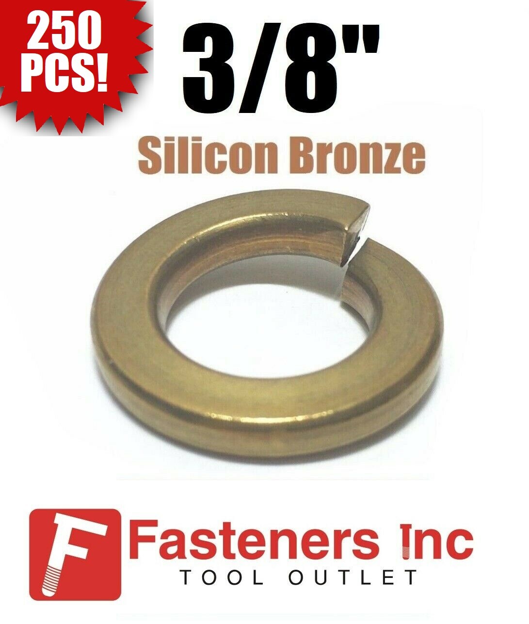 (Qty 250) 3/8" Silicon Bronze Lock Washer Standard Split | eBay