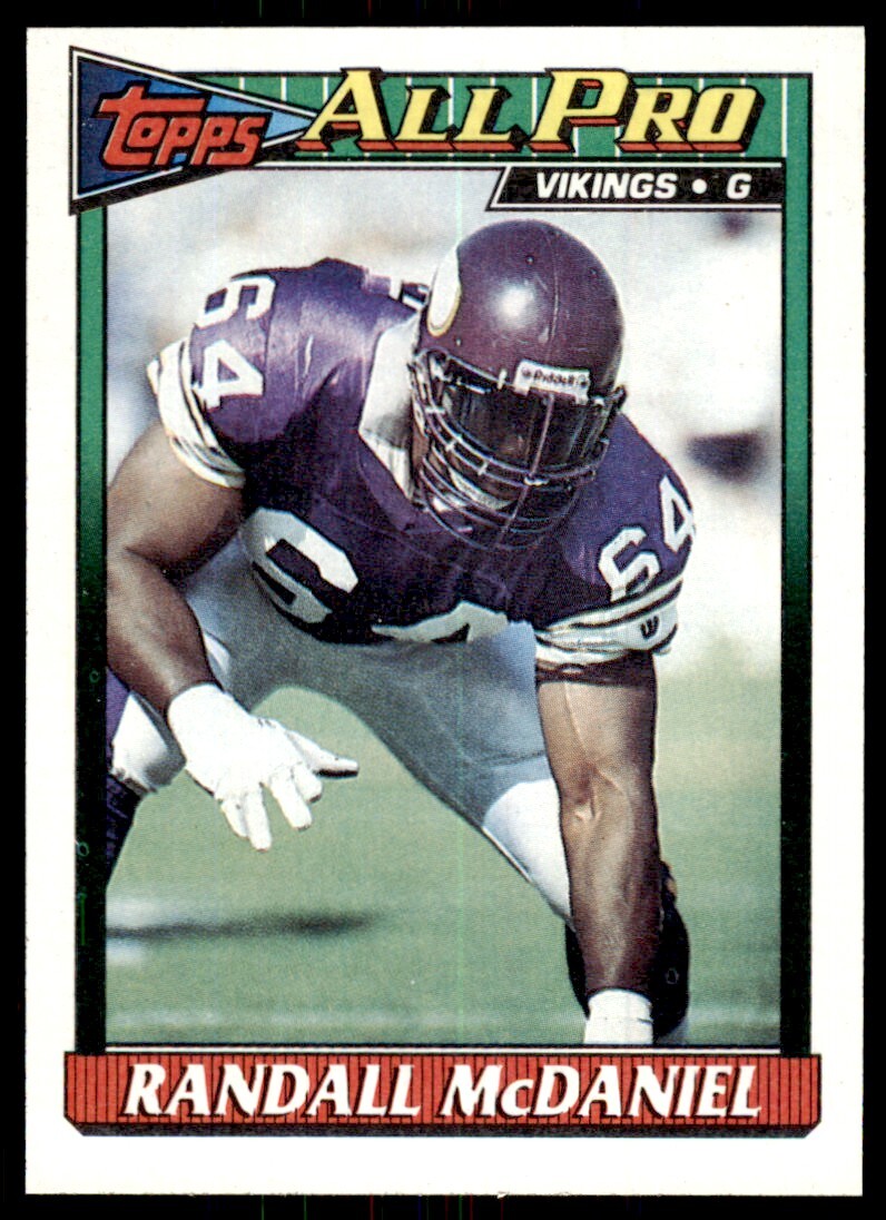 1991 Topps Randall McDaniel Minnesota Vikings #396 | eBay