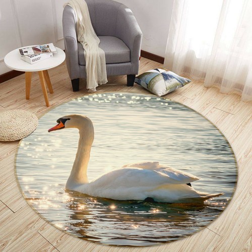 3D White Swan Lake O1823 Animal Non Slip Rug Mat Elegant Photo Carpet ...