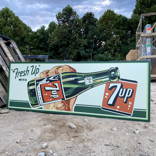 Large 5ft Aluminum 7up Sign Vintage Style Repop Sign | eBay