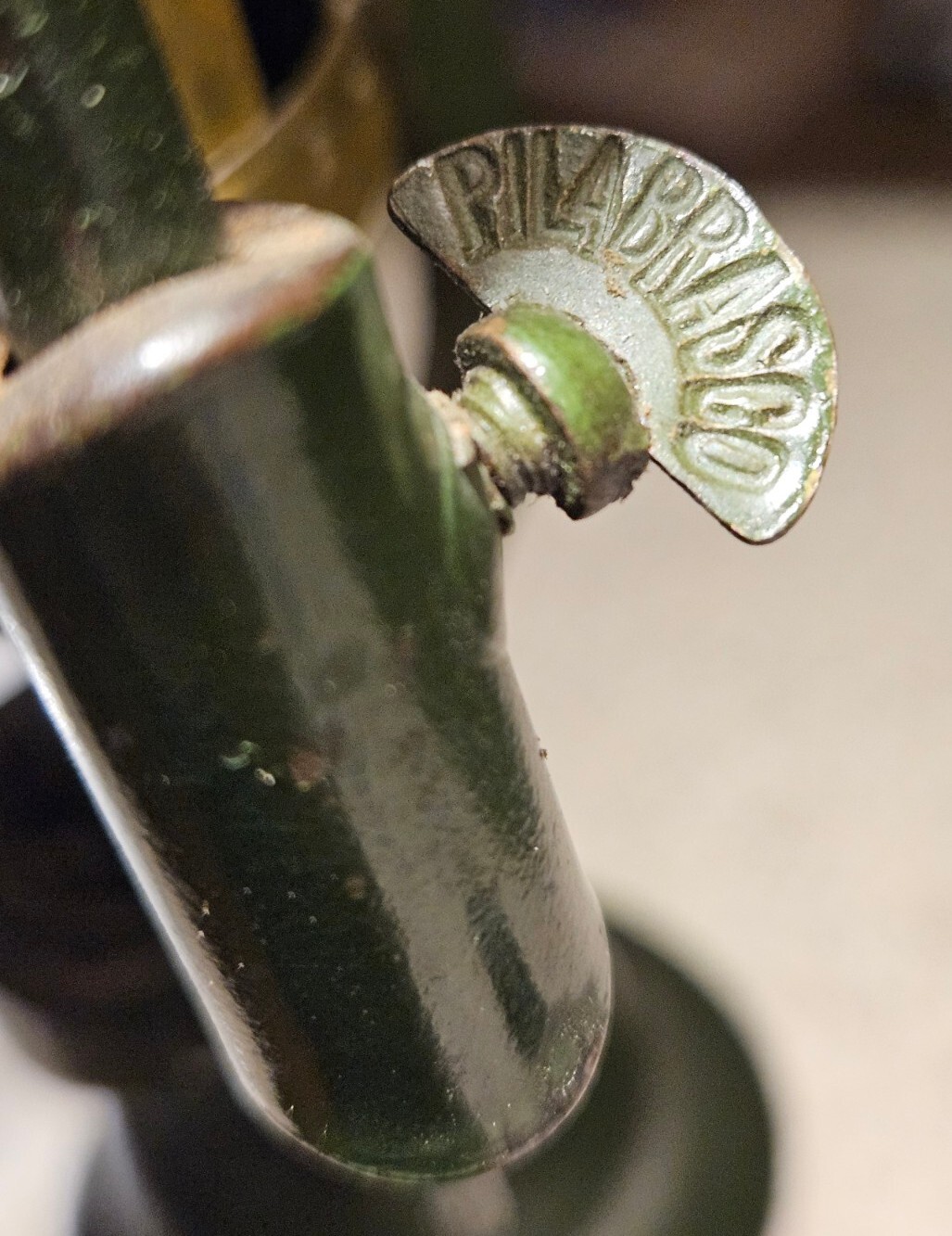 Antique Working 1916 PITTSBURGH LAMP, BRASS & GLASS CO. Green Glass ...