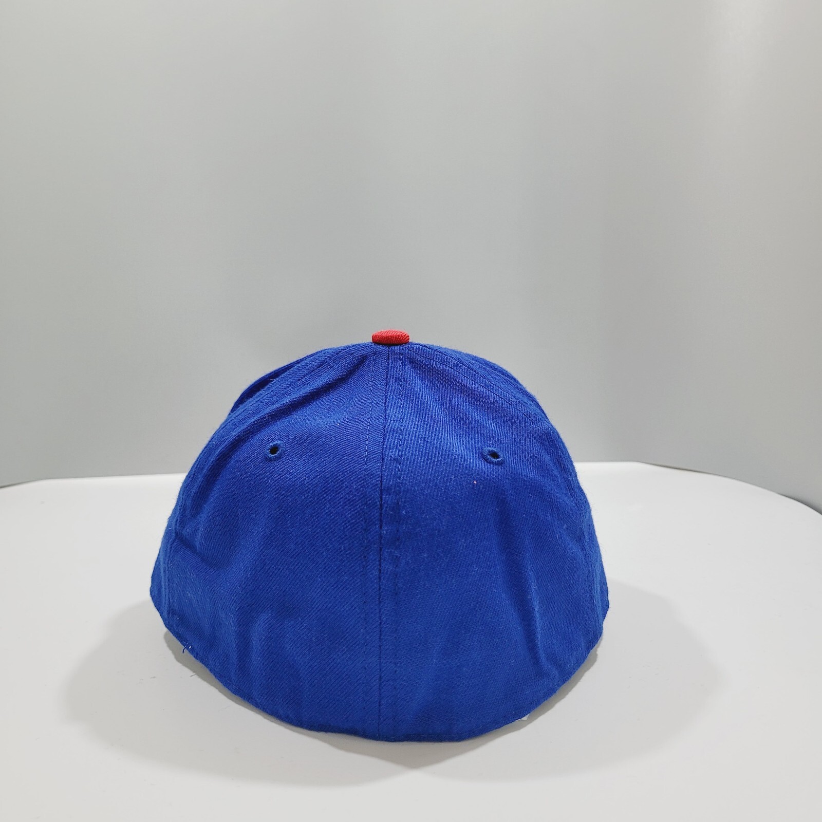 Chicago Cubs Hat Fitted Mens 7 1/8 Blue Red Plain Logo MLB Baseball Cap ...