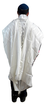 Kosher Jewish Tallit Talis Prayer Shawl 100% Wool 43X63"/110x160cm ...