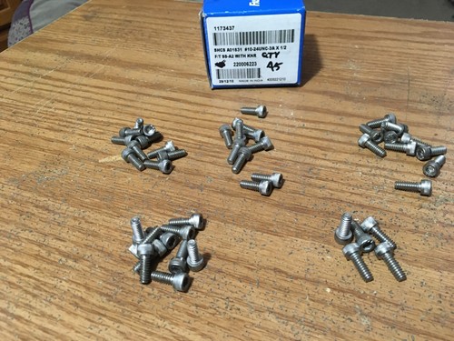 (45) #10-24 x 1/2" ASTM F837 Hex Drive Grade 18-8 Stainless Steel ...