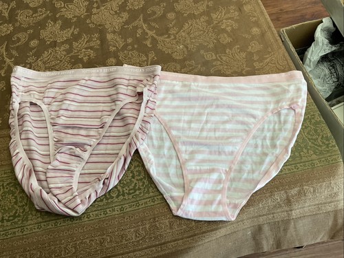 Vintage Victoria's Secret Cotton Signature Band Hi-Leg Brief Panties L ...