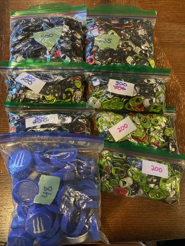 2,435 MONSTER TABS ASSORTED COLORS ENERGY DRINK PROMOS CRAFTS | eBay