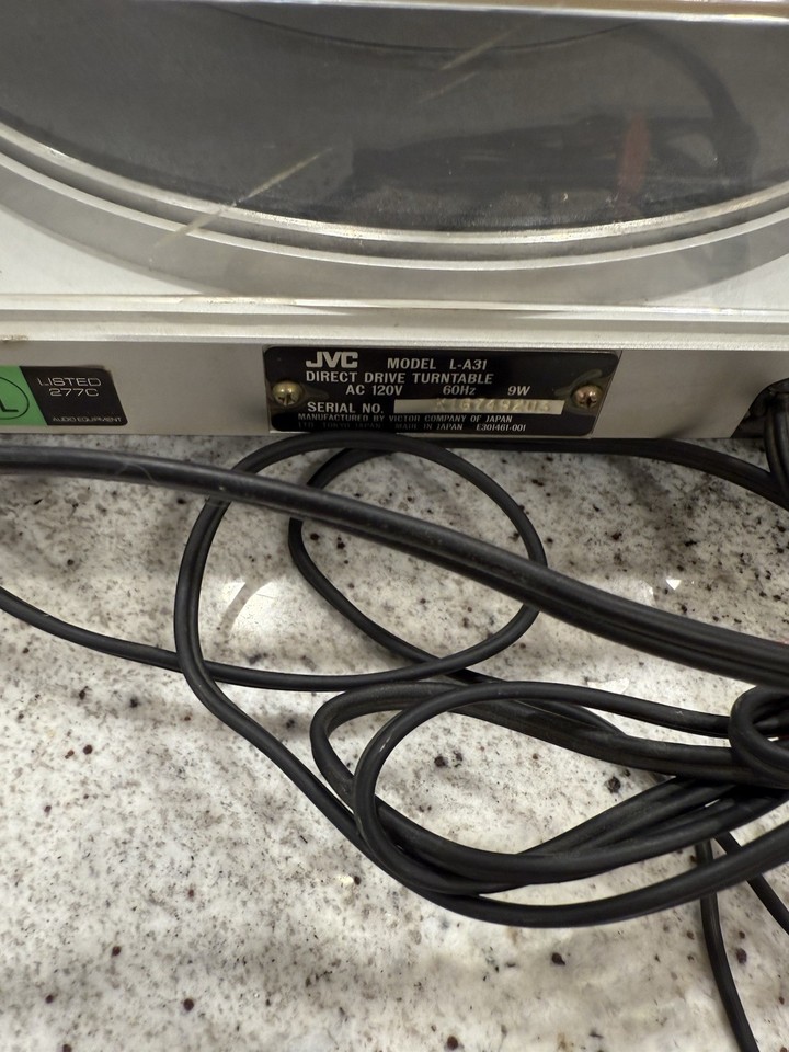 1980s JVC L-A31 Auto-Return Direct Drive Turntable; Tested And Works ...