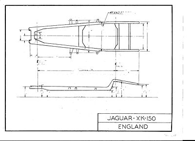 1957 58 59 60 61 Jaguar XK 150 NOS Frame Dimensions | eBay