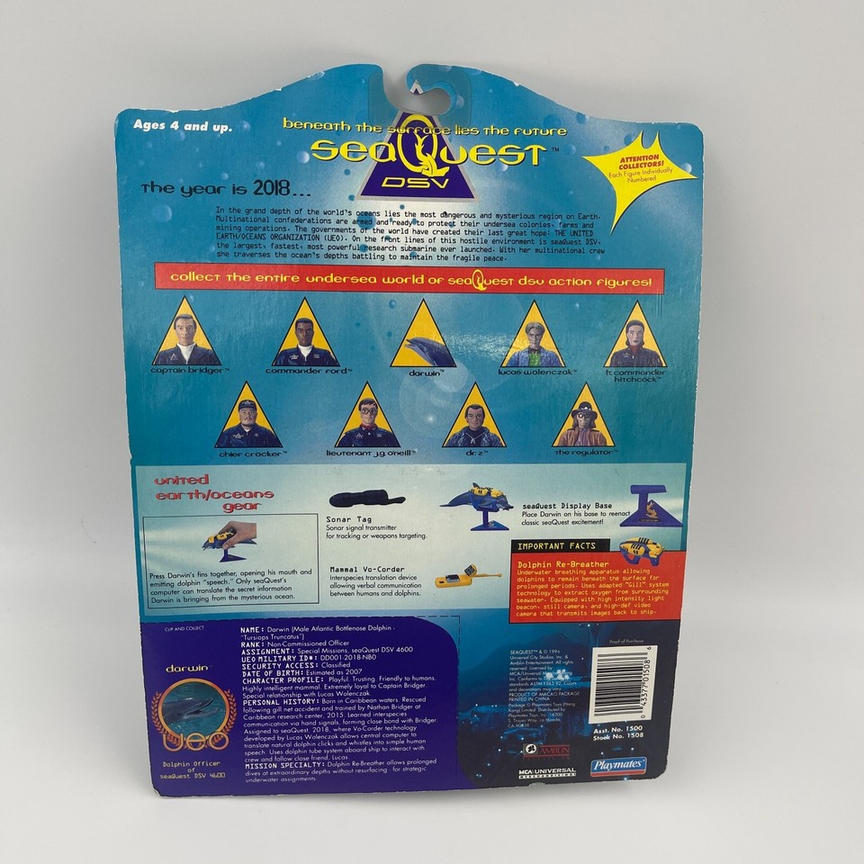 SEAQUEST DSV DARWIN THE DOLPHIN FIGURE NEW PLAYMATES 1994 43377015086| eBay