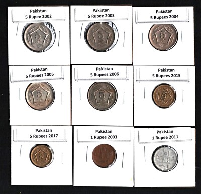 PAKISTAN 2002-2017 SET OF 9 COINS | eBay