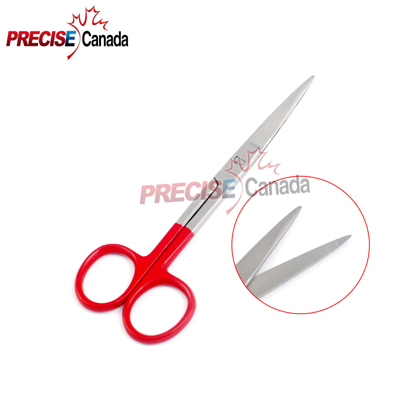 NEW Operating Surgical Scissors RED Color Handle 5.5" STR SHARP/SHARP ...