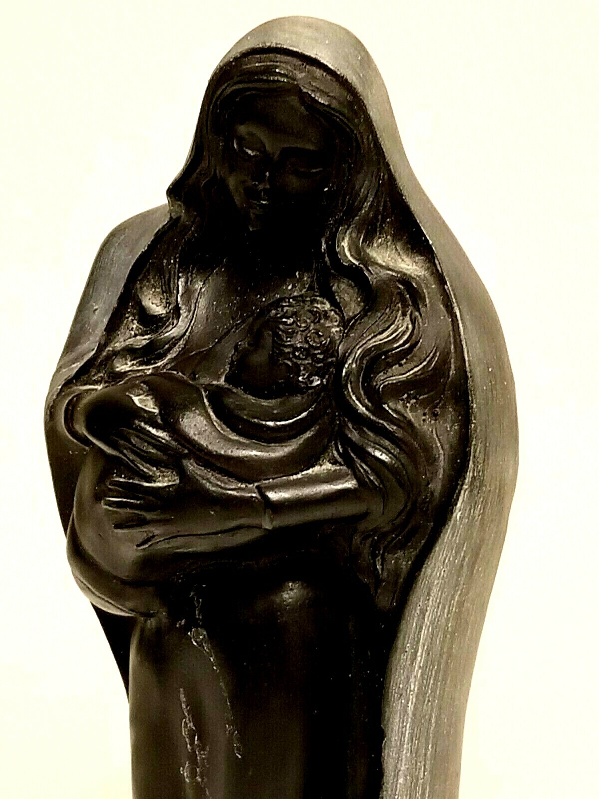 Frank Schirman 70's 9" Exotic Black Coral Madonna Statue Hawaii ...