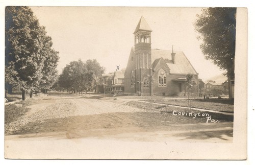 RPPC Church COVINGTON PA Vintage Tioga County Pennsylvania Real Photo ...