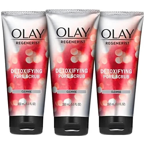 Facial Cleanser by Olay Regenerist, Detoxifying Pore Scrub & Exfoliator ...