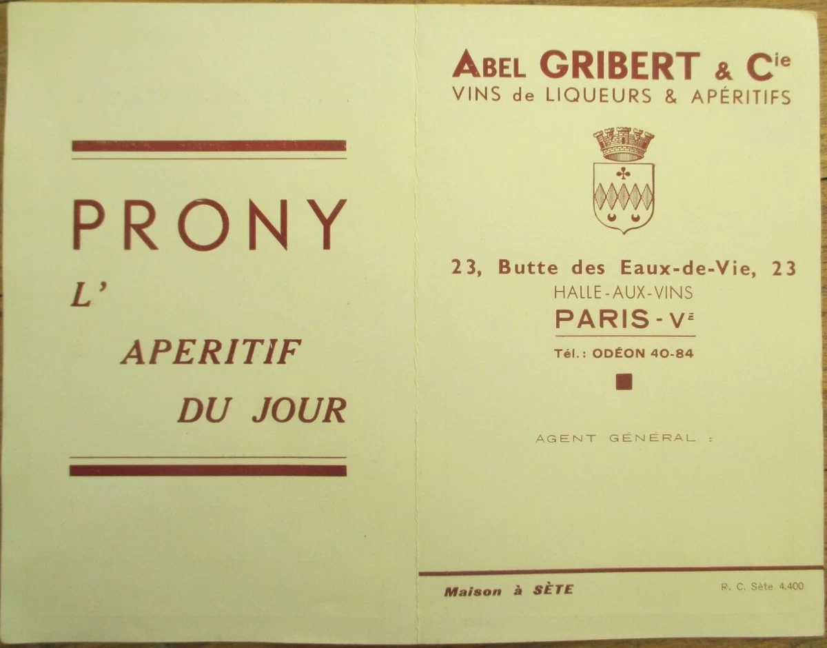 French Aperitifs Menu